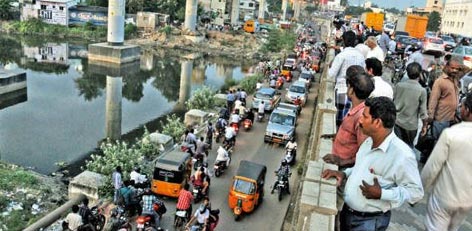 Live Chennai: Police security for Saidapet bridge,Police security ...