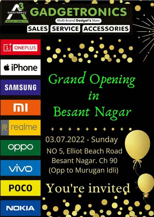 Live Chennai: Gadgetronics now at Besant Nagar ,Gadgetronics , Besant Nagar , Smartphones, IPad ...