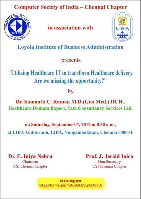 Live Chennai: Utilizing Healthcare IT to transform Healthcare delivery ...