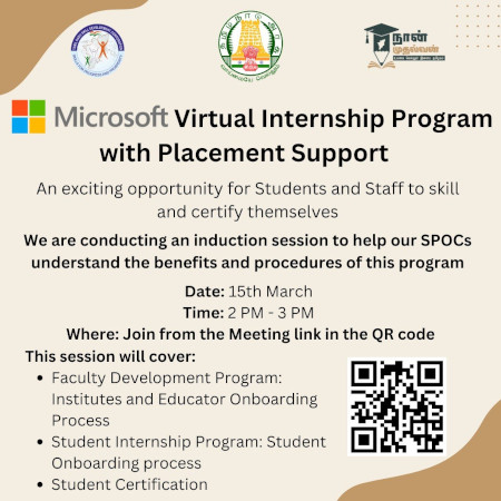 Live Chennai: Microsoft Virtual Internship Program with Placement ...