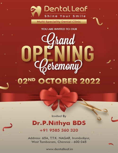 Live Chennai: Dental Leaf - Multi Specialty Dental Clinic: Grand ...