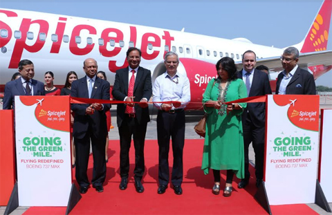 Live Chennai: SpiceJet inducts its first Boeing 737 MAX airplane ...